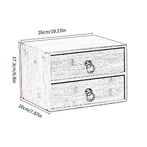 BIZOLE Flat File Cabinet Storage, Desktop Drawer Cabinet, Wooden File Cabinet/Desktop Storage Cabinet/Data Cabinet, A4 Treatment Storage Cabinet for Home Desktop Office (Size : 2 Layer)