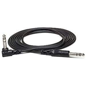 Hosa CSS-105R 1/4" TRS to Right Angle 1/4" TRS Balanced Interconnect, 5 Feet