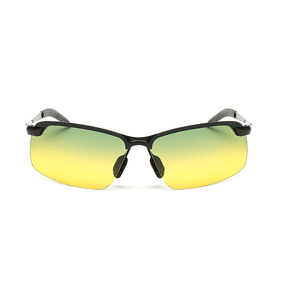 Runspeed Men's HD Day Night View Driving Glasses Polarized UV400 Anti-Glare Rain Day Night Vision Cycling Nighttime/Day Safty Sunglasses (Black)