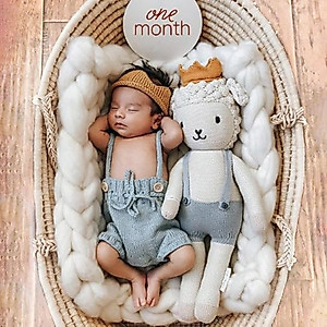 cuddle + kind Sebastian The Lamb Little 13" Hand-knit Doll – 1 Doll = 10 Meals, Fair Trade, Heirloom Quality, Handcrafted in Peru, 100% Cotton Yarn