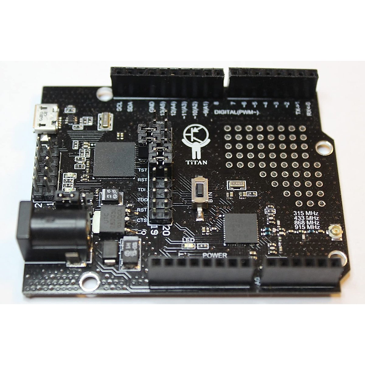 Titan Development Board Based on MSP430 core, CC430F5137 chip, Hardware Platform 7x5,5 cm - 915 MHz