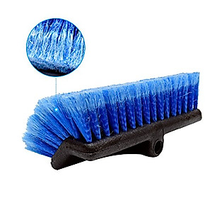CarCarez Heavy Duty Auto Wash 10" Flow-Thru Tri Level Brush Head,Blue, Pack of 1