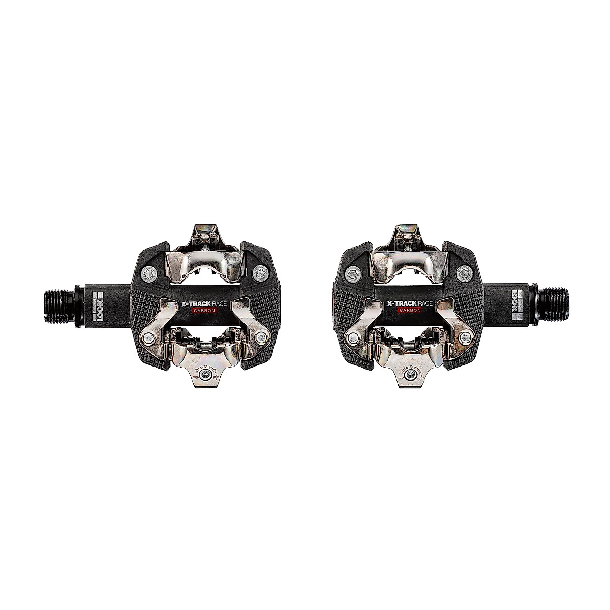 LOOK Cycle - X-TRACK Race Carbon MTB Bike Pedals - Standard SPD Mechanism Compatible - Clipless Pedal - Carbon Body - Chromoly+ Axle - Large Platform - Extremely Reliable Clipless Pedals