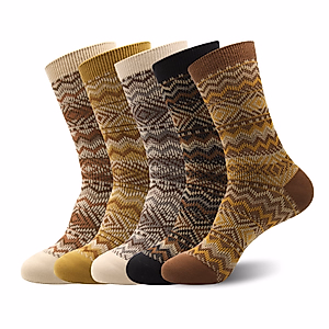 Aimerday Crew Socks for Women Ankle High Thick Knit Soft Cotton Womens Everyday Casual Socks Comfort Toe Gifts for Women