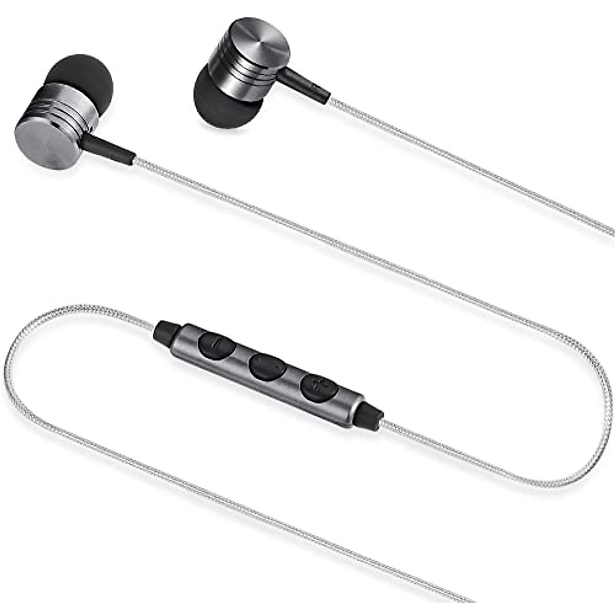 Betron B650 Earphones Wired Headphones in Ear Noise Isolating Earbuds with Microphone and Volume Control Powerful Bass Driven Sound, 10mm Large Drivers