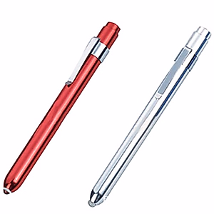 KICHOUSE 2pcs LED Pen Light Medical Pen Light LED Pupil Pen Light Nurse LED Nursing Student Essentials Nurse Checking Pen Pocket Pen Light for Nurse Pen Doctors Flashlights Red