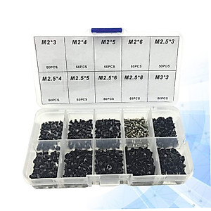 VILLCASE 1500 Pcs Meebook Cross Head Screw Laptop Repairing Screws Laptop Screws Kit Laptop Computers Cross Recessed Latop Machine Repairing Screws Bolts Suit Metal Repair Tool