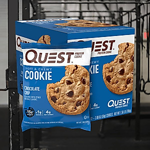 Quest Nutrition Protein Cookie, Chocolate Chip, 2.08 Ounce each, 12 Count (Pack of 1)