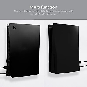 FLOATING GRIP Wall Mount Compatible with Playstation 5 Console (Standard: Fits PS5, Black)