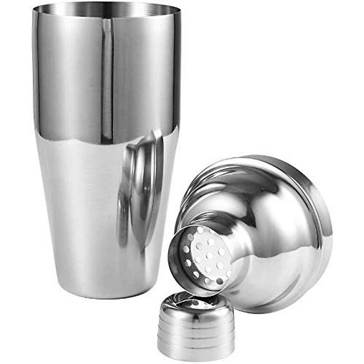 Cocktail Shaker 750 ml, Bar Shaker, Cocktail Tin, Large Boston Shaker, 304 Grade Stainless Steel Cocktail Shaker, Martini Shaker Set, Drink Shaker Built-in Strainer,