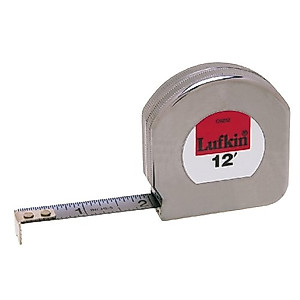 Crescent Lufkin 1/2" x 12' Mezurall Chrome Clad A8 Tape Measure - C9212