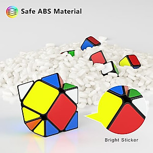 Vdealen Speed Cube Set, Cube Bundle 2x2 3x3 Pyramid Dodecahedron Skewb Magic Cube Pack, Puzzle Cube Collection Toys Easter Valentines Day Gift for Kids Teens Adults- 5 Pack