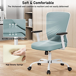 Vansalute Office Chair, Ergonomic Desk Chair with Adjustable High Back, Breathable Mesh Computer Chair with Adjustable Armrests, Rolling Swivel Comfy Task Chairs, Executive Chair for Home Office
