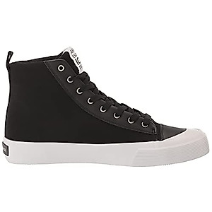 A|X ARMANI EXCHANGE Men's Updated Icon Logo High-Top Sneaker, Black, 10