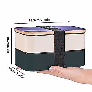 Lightning Storm Adult Lunch Box, Bento Box, With Cutlery Set Of 3, 2 Compartments, Rectangular, Lunch Box For Adults