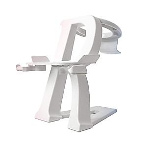 VR Headset Stand and Controller Holder for Quest 2/Rift S/HTC Vive/Vive Pro/Elite/Valve Index/HP Reverb G2, Controller Holder for Touch/Valve Knuckles/Vive (White)