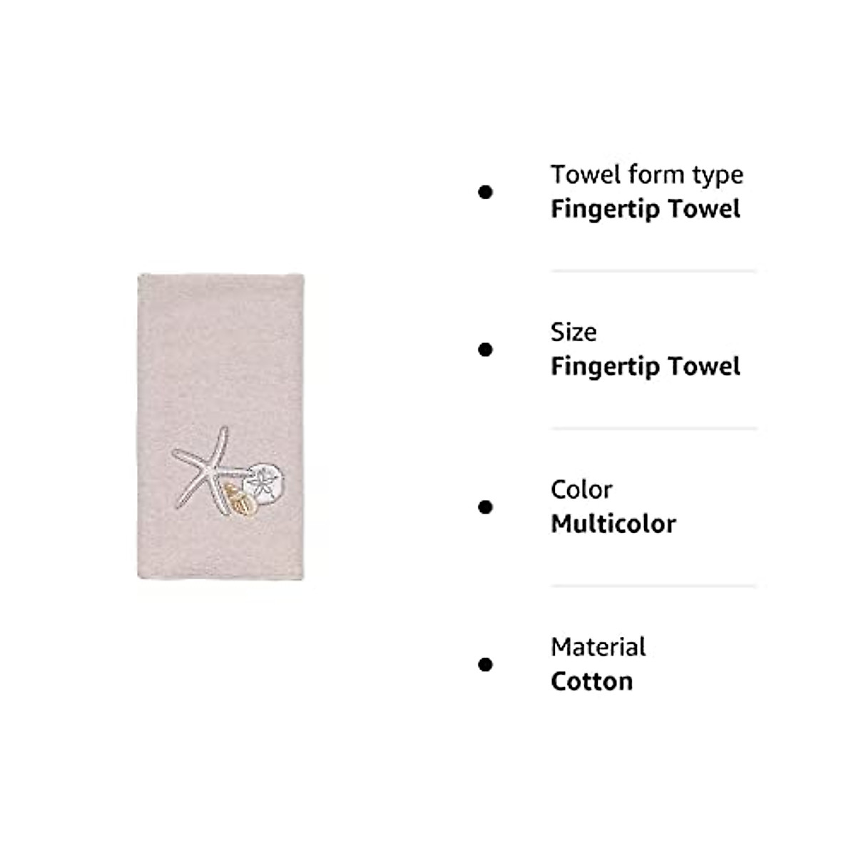 Avanti Linens - Fingertip Towel, Soft & Absorbent Cotton Towel, Beach Inspired Bathroom Accessories (Seaglass Collection)