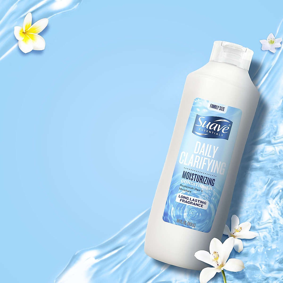 Suave Essentials Anti Residue Conditioner Cleansing Conditioner Daily Clarifying Conditioner That Removes Excess Oil Build-Up & Residue 30 oz, Pack of 6