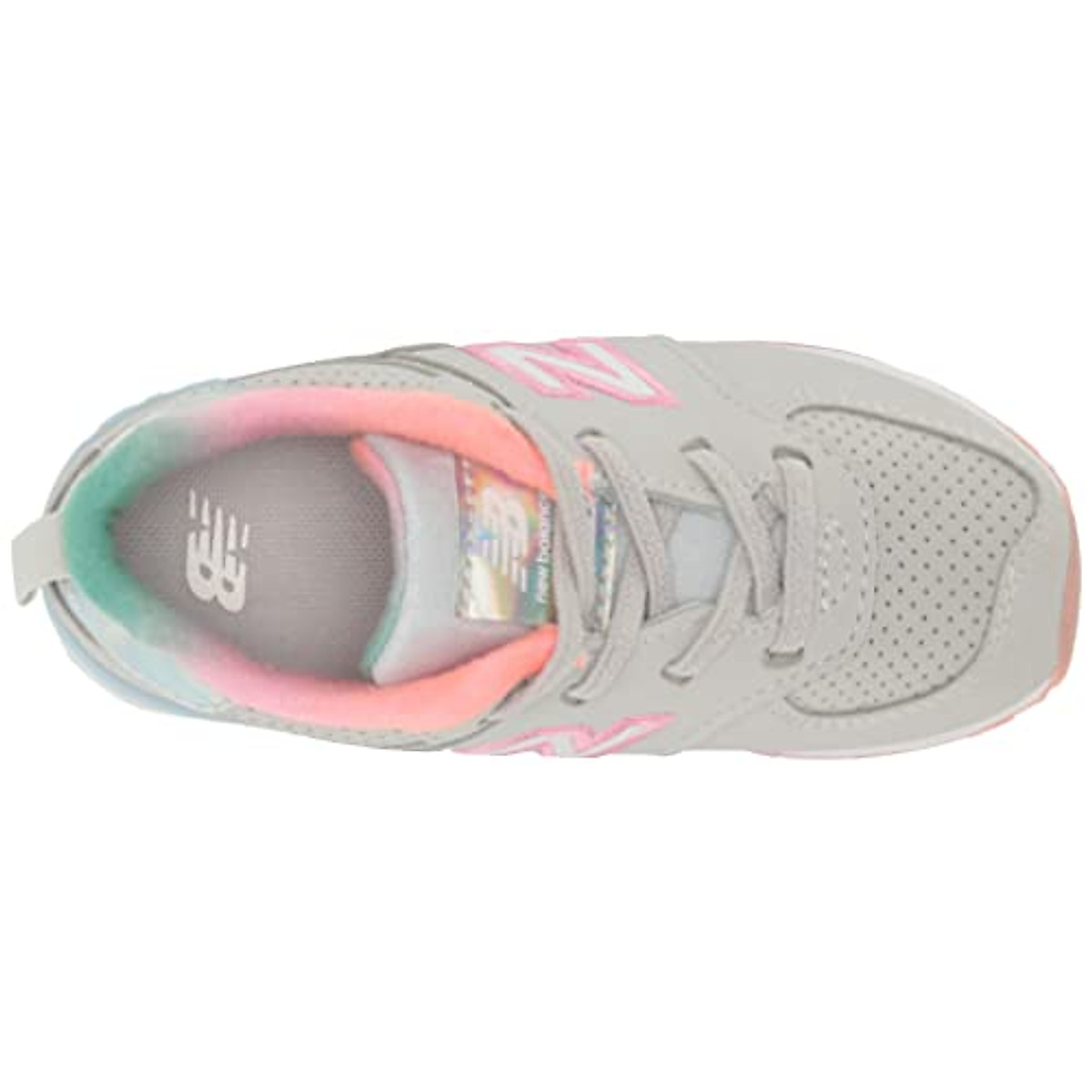 New Balance Kid's 574 V1 Bungee Sneaker, Summer Fog/Lemon Haze/Uv Glo, 9 Toddler