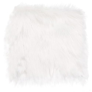 3-Pack School Locker Rugs, 12x12inch Square Plush Cushion Fluffy Area Rug, Mini Carpet Soft Locker Rug Locker Carpet with Non-Slip Back for Middle School Locker Decor Jewelry/Nail Photography (White)