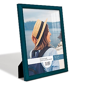 Renditions Gallery 11x14 inch Picture Frame Ocean Blue Wood Grain Frame, High-end Modern Style, Made of Solid Wood and High Definition Glass for Wall and Tabletop Photo Display
