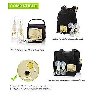 Lantisri 9V Adapter Replacement for Medela Pump, AC DC Power Supply for Medela Pump in Style Advanced Breast Pump #9207010, 6.6 ft Long Cord