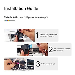 ESTON 662XL Black Remanufactured Replacement for HP 662XL 662 XL Ink Cartridges Used for HP Deskjet Ink Advantage 1015 1515 2515 2545 2645 3515 3545 4645 (2-Black)