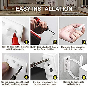 Furniture Straps (10 Pack) Baby Proofing Anti Tip Furniture Anchors Kit, Cabinet Wall Anchors Protect Toddler and Pet from Falling Furniture, Adjustable Child Safety Straps Earthquake Resistant