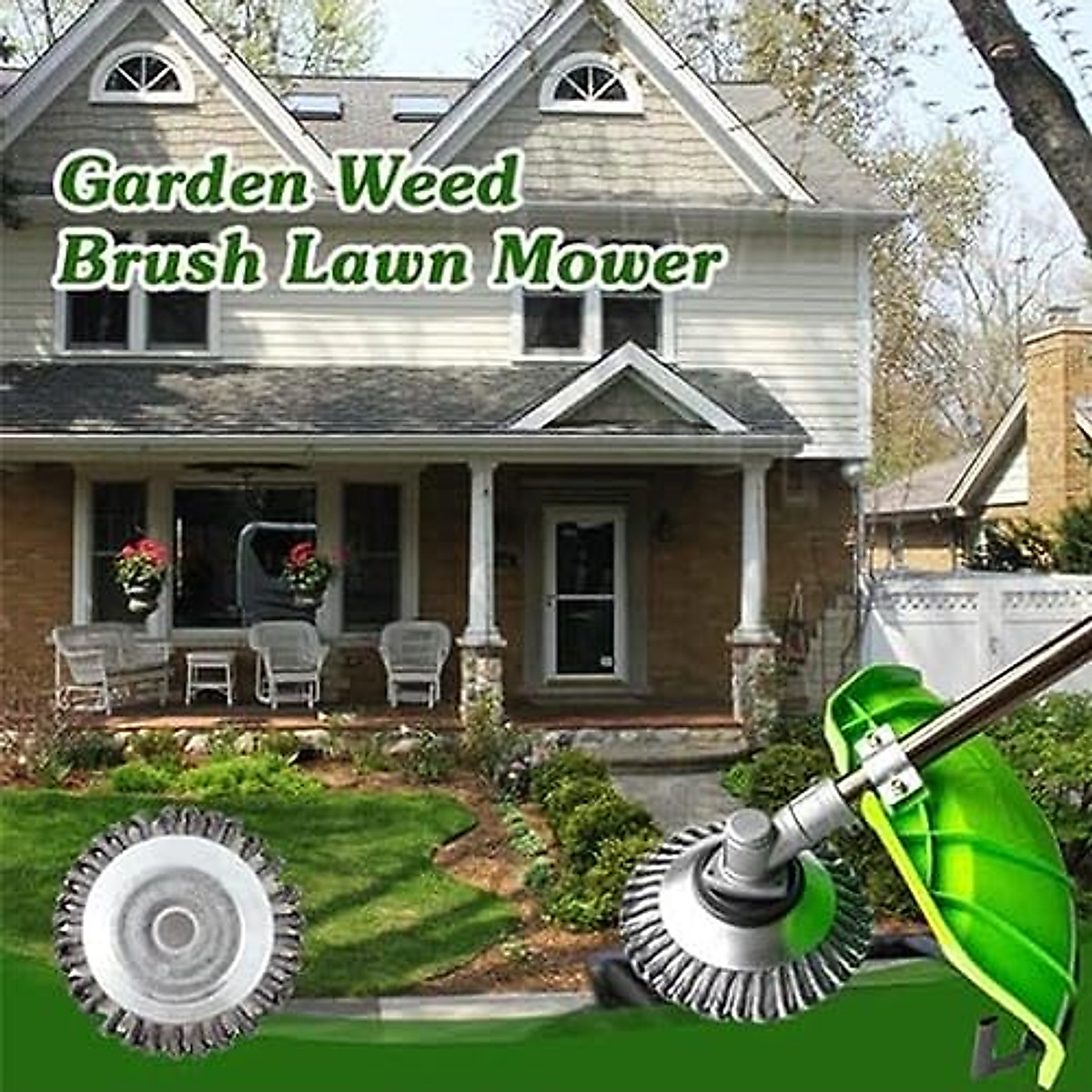 NYASAA Libiyi Razorsharp Trimmer Head, Unbreakable Sharp Wired Trimmer Head, Razor Sharp Steel Wire Rotary Weed Brush Cutter for String Gardening Lawnmower Moss Grass Rust Removal etc (6 inch)