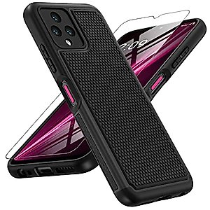 JXVM for T-Mobile Revvl 6 5g Phone Case: Tmobile Revvl6 Dual-Layer Protective Cell Phone Case - Durable Rugged Phone Cover | Military Grade Protection - TPU Matte Textured Bumper (Only for Revvl 6)