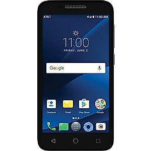 AT&T Prepaid Alcatel idealXCITE 6030B 5" Android 7.0 Smartphone Cell Phone, 8GB, Black