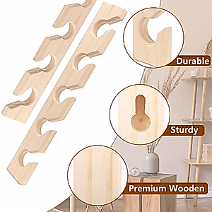 ZYP 2 PCS Hat Rack for Wall Wooden Baseball Caps Organizer Wall Mount Baseball Hat Holder Wall Vertical Hat Racks for Closet Door Bedroom Entryroom Laundry