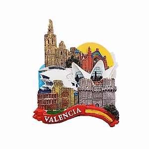 Valencia Spain 3D Fridge Magnet Travel Souvenir Gift Collection,Home & Kitchen Decoration Magnetic Sticker Valencia Refrigerator Magnet