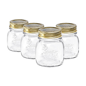 Bormioli Rocco Set Of 4 Food Preserve Jars With Airtight Screw Lid From Quattro Stagioni