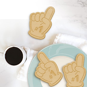 Moose Goods Football Cookie Cutter Set of 4 - Sports Cookie Cutters Shapes, Food Safe Plastic - Themed Football Cookie Cutters for Birthday Football Cookies - Football, Helmet, Jersey & Foam Finger