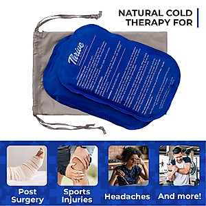 Thrive Reusable Gel Ice Packs for Injuries, Set of 2 – FSA HSA Approved Cold Compress for Knee, Shoulder, Ankle, Wrist, Neck, and Back Pain Relief – Soft & Flexible - Ice Pack