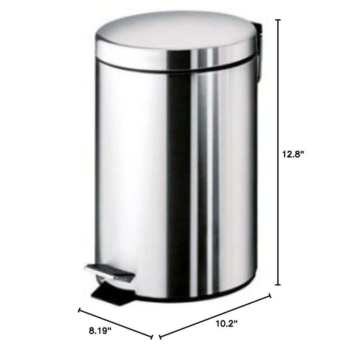 Gedy 2709-13 Round Polished Chrome Waste Bin Pedal