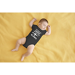 AW Fashions I Am Proof My Daddy Does Not Shoot Blanks Baby Bodysuit Funny Cute Newborn Infant Clothes (Newborn, Black)