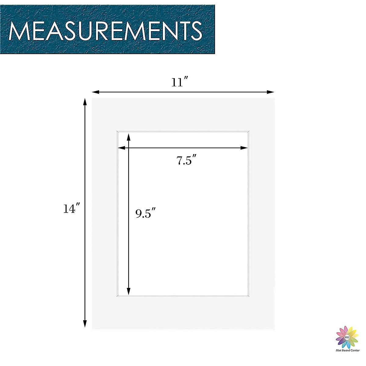 Mat Board Center, 40 Pack White 5x7/8x10/11x14 Picture Mats with White Core Bevel Cut