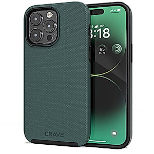 Crave Dual Guard for iPhone 14 Pro Max Case, Shockproof Protection Dual Layer Case for Apple iPhone 14 Pro Max (6.7") - Forest Green
