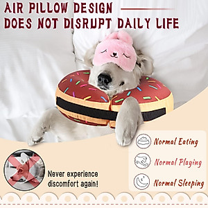 Inflatable Soft Dog Cone Collar for Small Medium Large Dogs & Cats Alternative After Surgery, Blow Up Pet Donut Neck Cone Prevent from Biting & Scratching, Comfy Adjustable Recovery Pillow Collar…