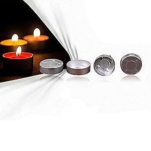 SUPVOX 500pcs Aluminum Tea Light Tins Tea Light Empty Case Containers Candle Making (Silver)