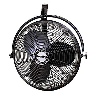 Air King 9020 1/6 HP Industrial Grade Wall Mount Fan, 20-Inch,Black & 9314 14-Inch Industrial Grade High Velocity Multi Mount Fan,Black