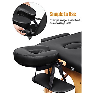 EBANKU Massage Face Cradle Massage Table Headrest Pillow, Standard Universal Adjustable Headrest Cradle with Pillow for Massage Tables