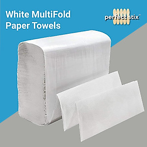 Prefect Stix White MultiFold Paper Towels- Pack of 2-250ct. Total 500 Towels