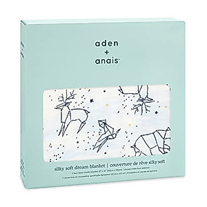 aden + anais Silky Soft Bamboo Viscose Baby Blanket, Crib Bedding for Newborn Baby and Toddler, Nursery Blanket for Boys and Girls, Baby Registry and Shower Gift - Stargaze
