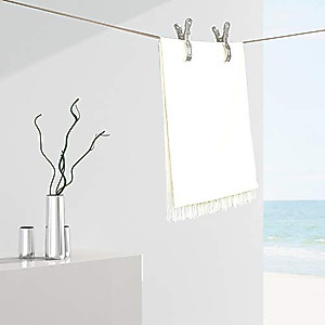 Dseap Towel Clips: Pack of 12, 5-1/8”L, Jumbo Stainless Steel Metal Beach Towel Clips, Pool Cover Clamps, Beach Chair Clips, Beach Blanket Holder Pins, for Cruise Boat Pool Lounge Chair