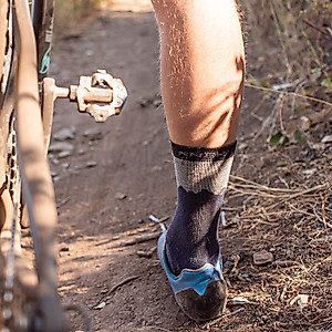 Snēk Cycling Merino Wool Pedal Faster Sock - Wool Cycling Socks - Wasatch Mtns Blue/Grey Medium