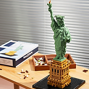 YYkxjk Statue of Liberty Architecture Micro Mini Block Building Set,(2810 Pieces) Creative Building Kit for Kids Age for 14+ and Adults