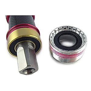 OMNI Racer Worlds LIGHTEST Cromoly Steel Ti Ceramic JIS Square Taper Bottom Bracket: English 68mm: Lengths: 103-127mm (English 68x122.5mm)